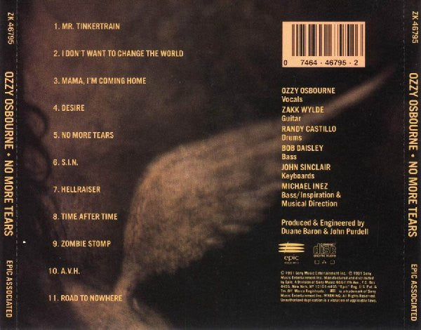 Buy Ozzy Osbourne : No More Tears (CD, Album) Online for a great price ...